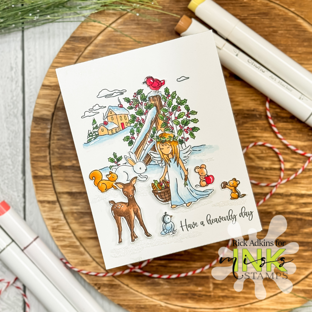 Winter Birthday Angel Scene | Featuring the Little Angel Stamp Set ...
