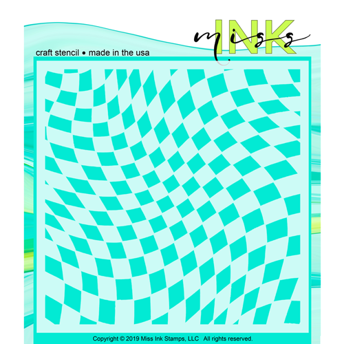 Wonky Checker Stencil – Miss Ink Stamps